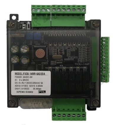 Board PLC Mitsubishi FX3U-14MR-6AD-2DA